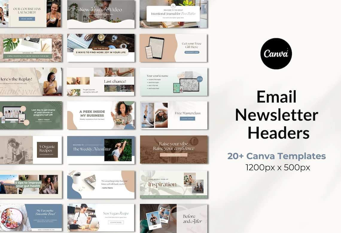 Email Header Mailchimp | Email Template Coaches | Canva Template ...