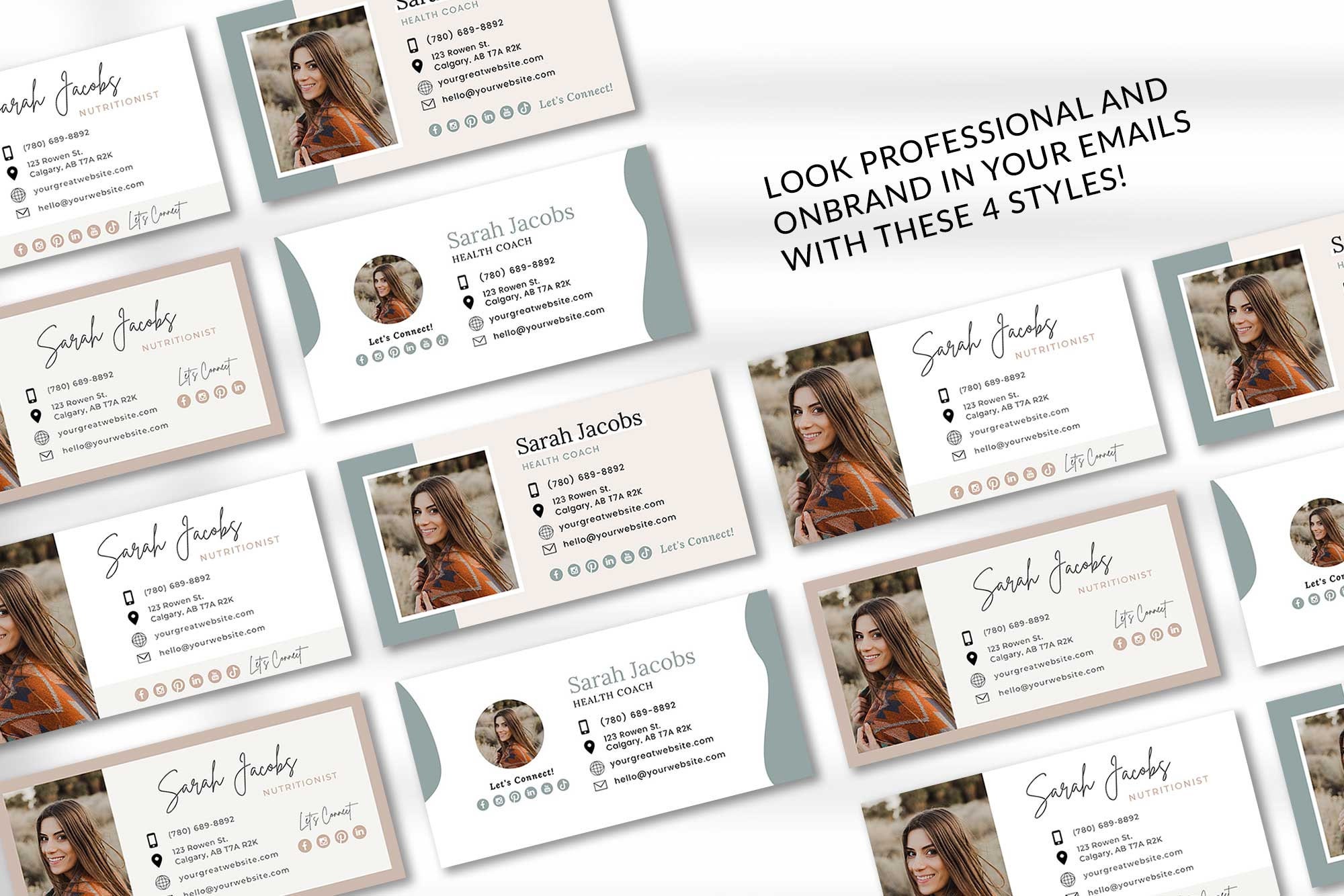 Email Signature Template for Canva Health and Wellness Template Small ...