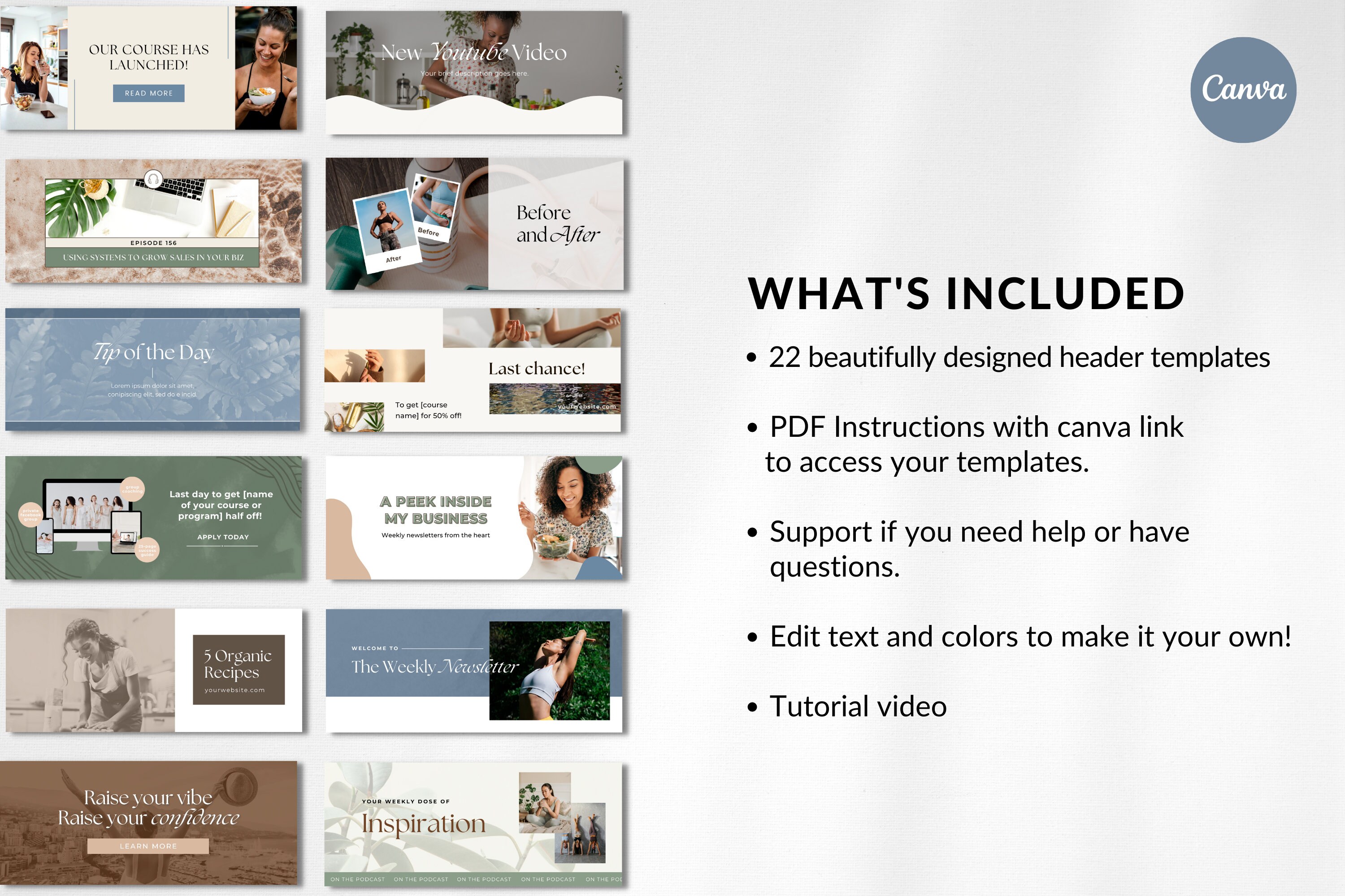Email Header Mailchimp | Email Template Coaches | Canva Template ...