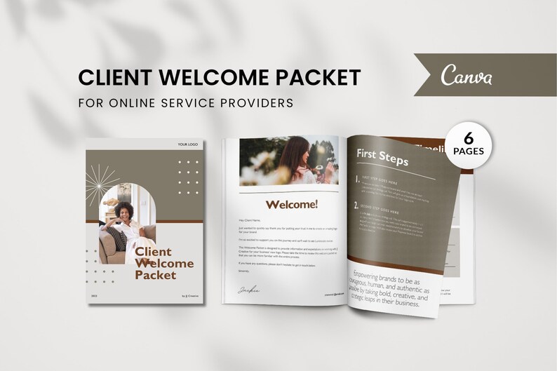 Client Welcome Guide Client Welcome Packet Template Editable Canva ...