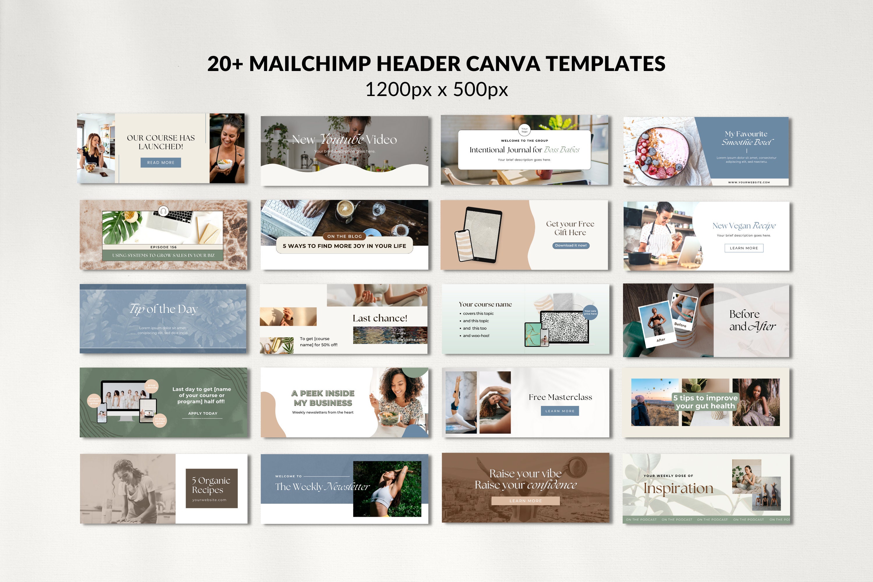 Email Header Mailchimp | Email Template Coaches | Canva Template ...