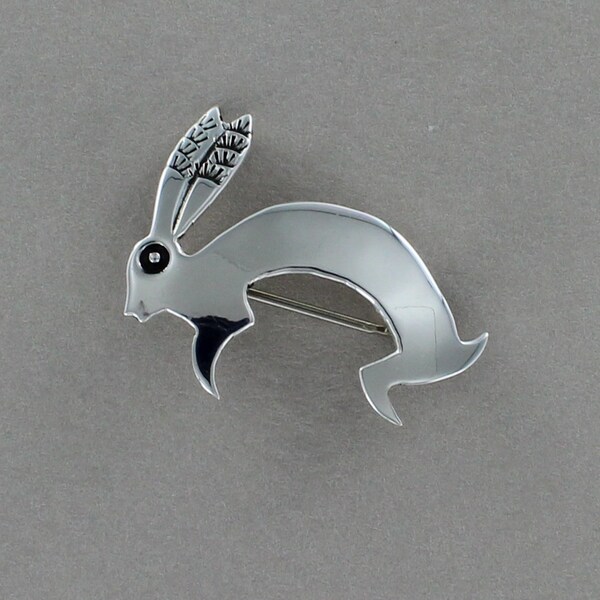 Rabbit Brooch - Etsy UK