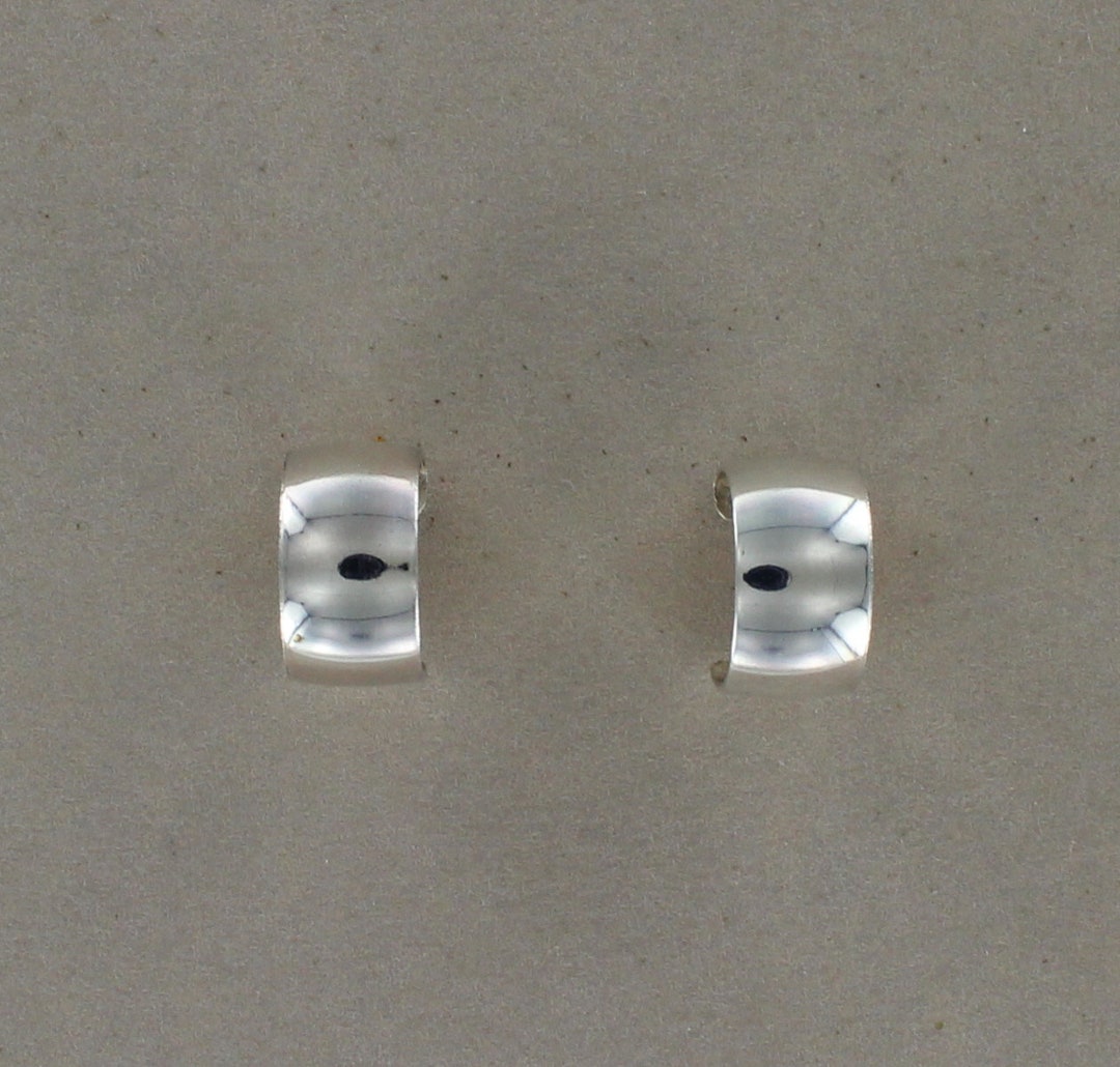 Navajo Sterling Silver Hoop Studs - Hoop Earrings - Small Hoop Silver ...