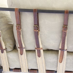 Jaco Industrial Sofa Couch 3 Seater - Handmade Sofa Couch With Leather ...