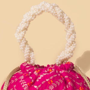 Rumani Bandhani Bucket Bag - Pink, Bold Statement Bags, Hot Pink Bags ...