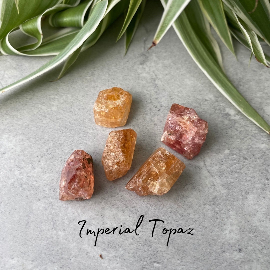 Golden Imperial Topaz Raw Crystal - Natural Rough Gemstone - Etsy