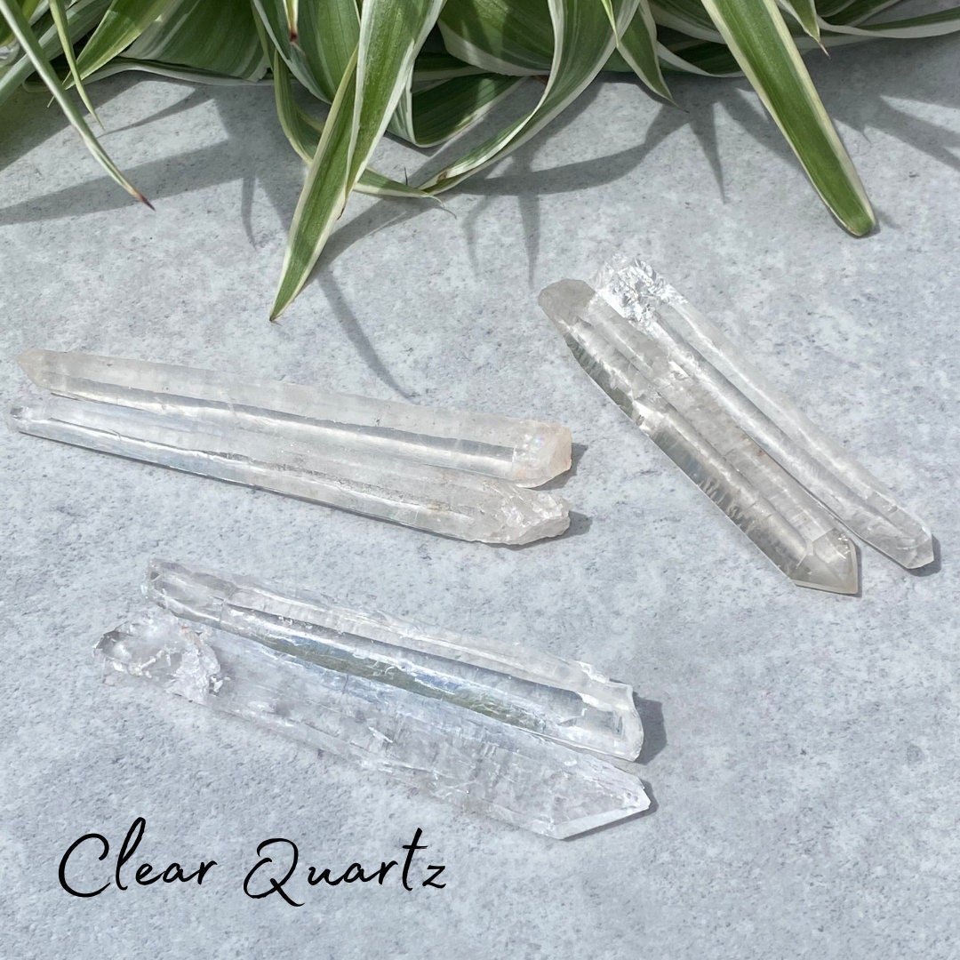 Singing Quartz Pair - Tumbled Crystal Points - Clear Quartz Gemstones ...