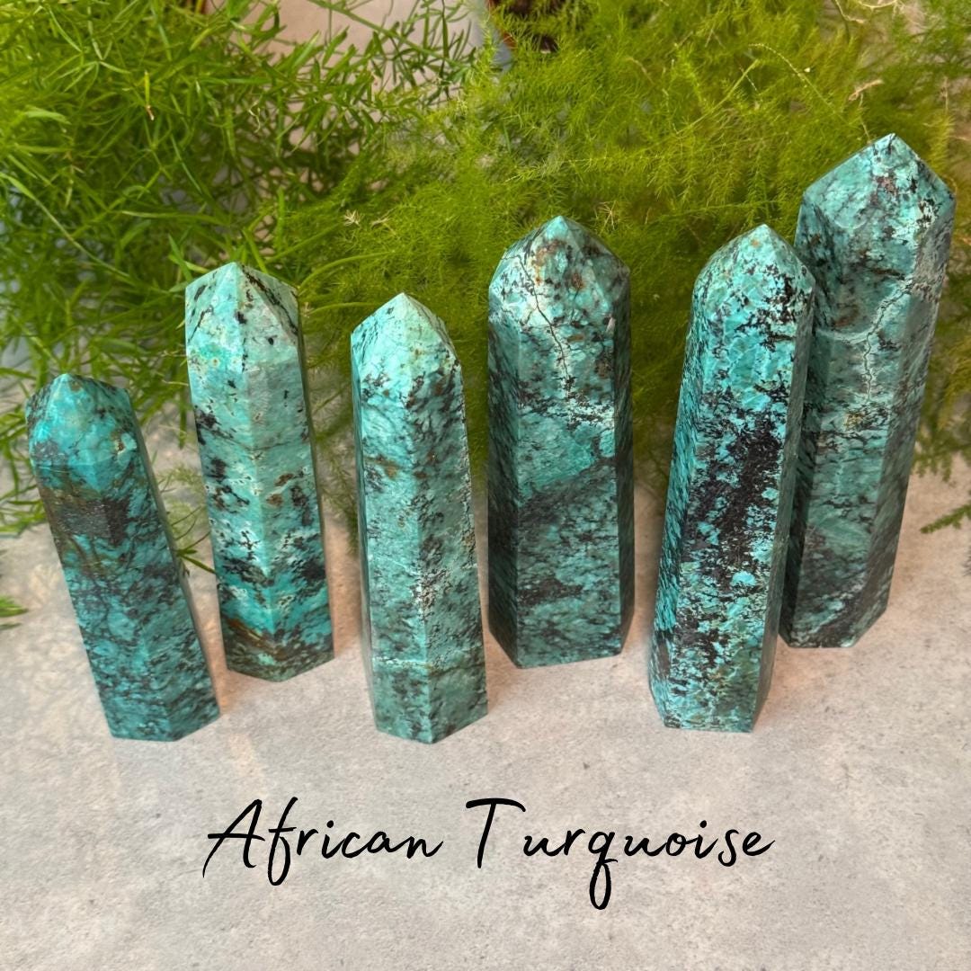 African Turquoise Tower - Freestanding Gemstone - Crystal - Choose - Etsy