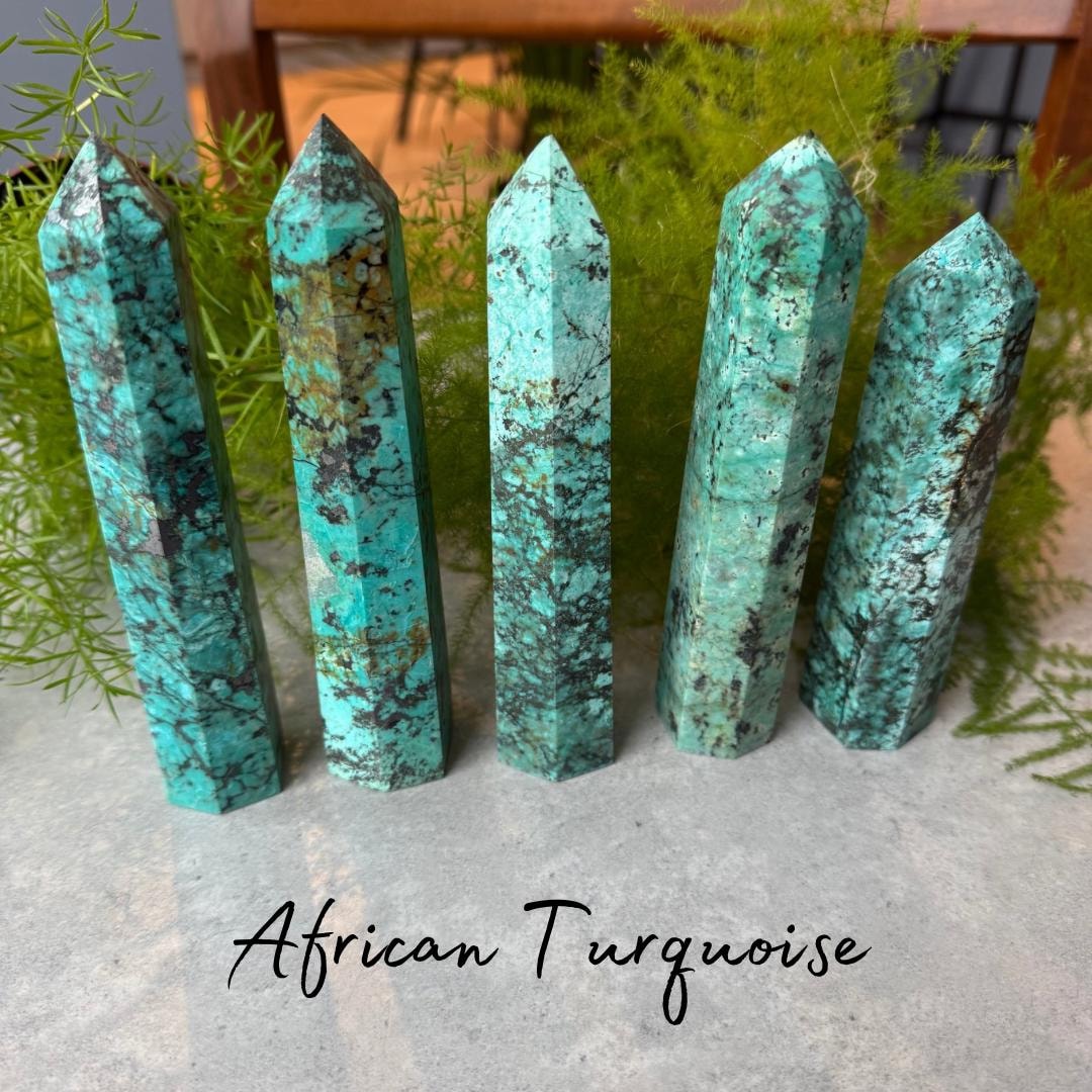 African Turquoise Tower - Freestanding Gemstone - Crystal - Choose - Etsy