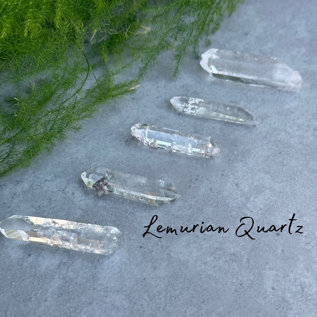 Clear Lemurian Quartz - Double & Twin Points - Crystal - Rough Gemstone ...