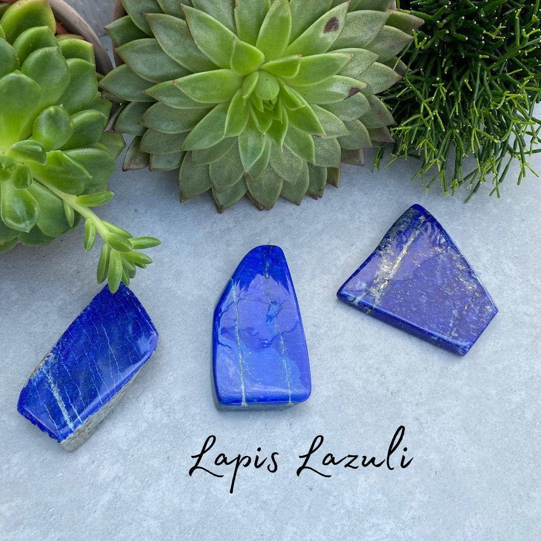Lapis Lazuli - Freeform Slab - Gemstone - Blue Crystal - Etsy