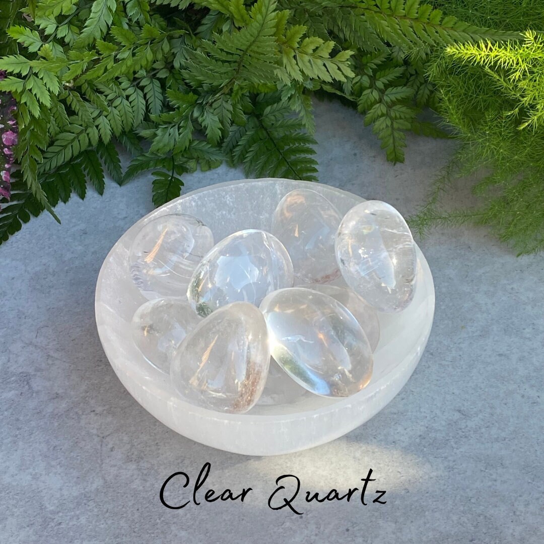 Clear Quartz Polished Pebble Crystal - Tumbled Gemstone - 3 Sizes - Etsy