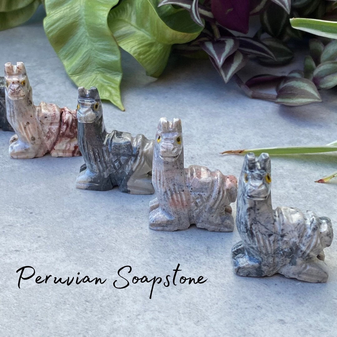 Peruvian Soapstone Llamas - Spirit Animal - Carved - Etsy
