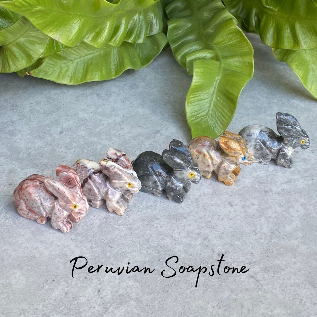 Peruvian Soapstone Rabbit Bunny Spirit Animal Hand Carved - Etsy