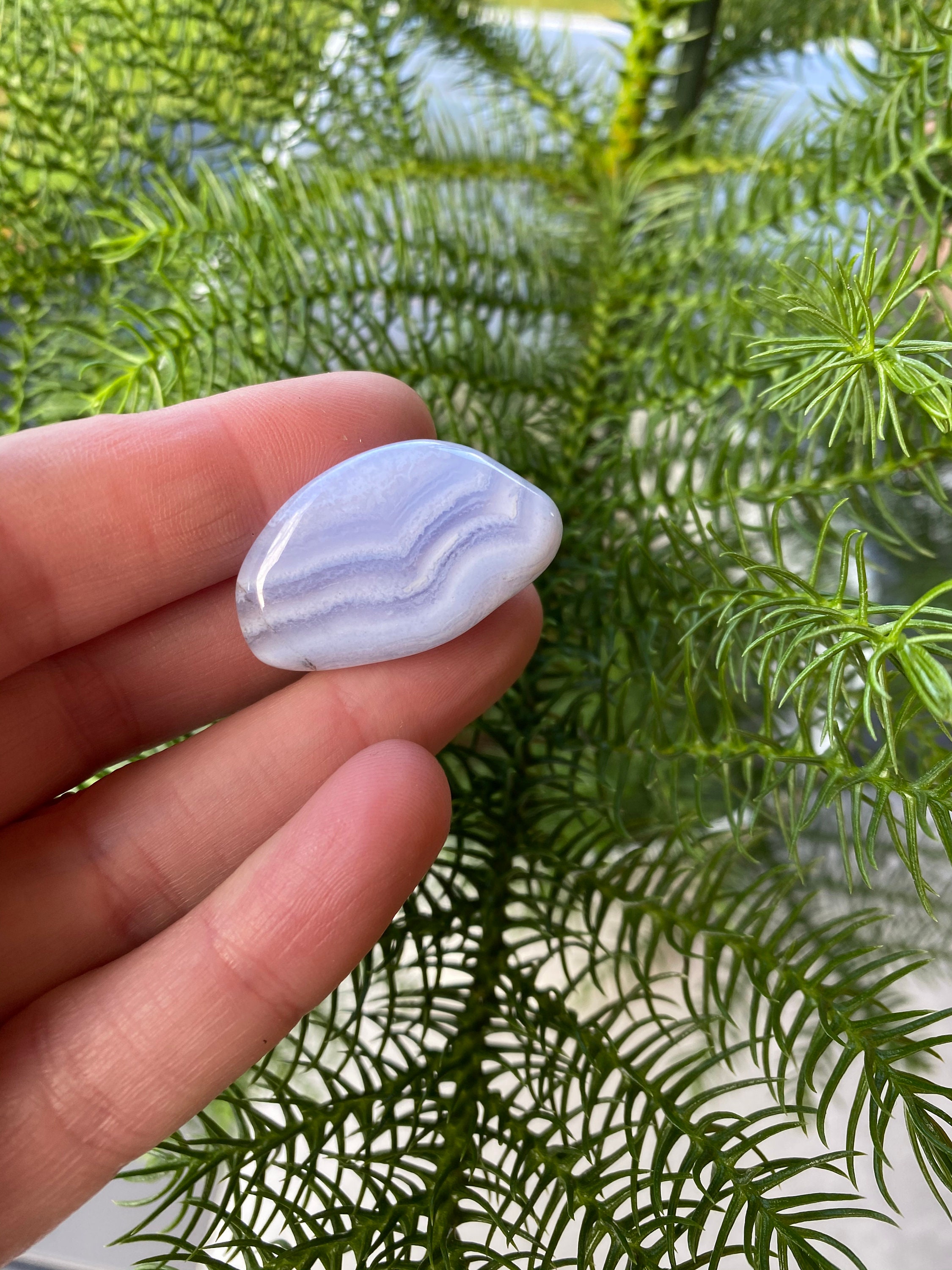 Blue Lace Agate Gemstone Tumbled Pebble Nugget Can be | Etsy