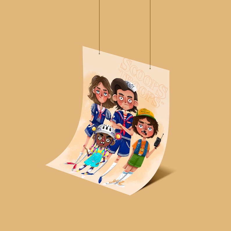 Stranger Things Poster Art Print / Graphic Design / - Etsy
