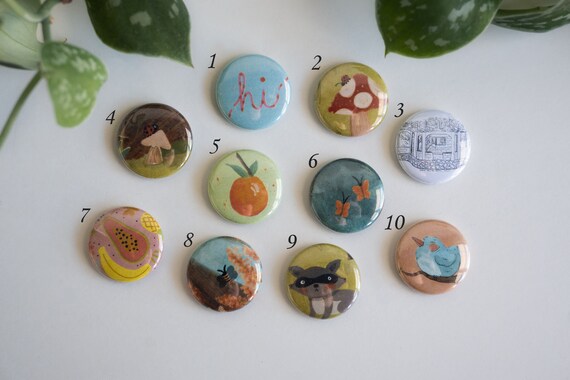 Cute Mini 1 Pinback Buttons | Etsy