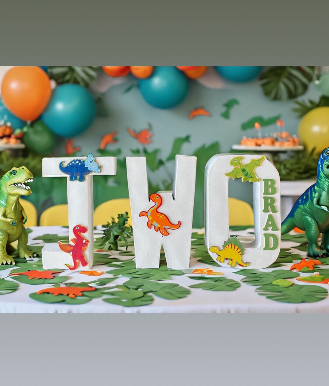 3D Letters, Two-rex, Two-rex Birthday, Table Letters, 3d Letters TWO ...