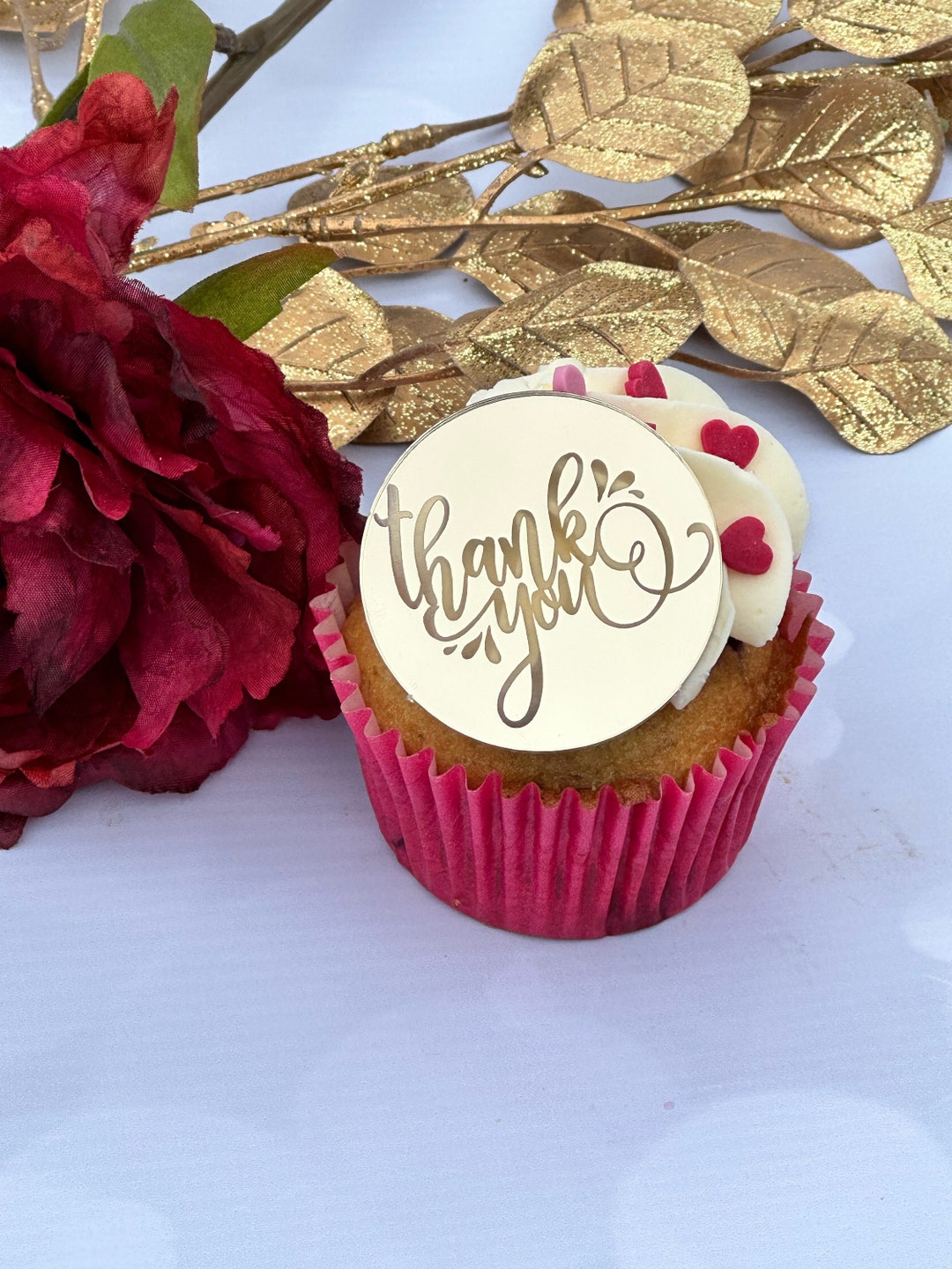 Acrylic Thank You Cake Cupcake Disc Topper. Thank You Acrylic Topper ...
