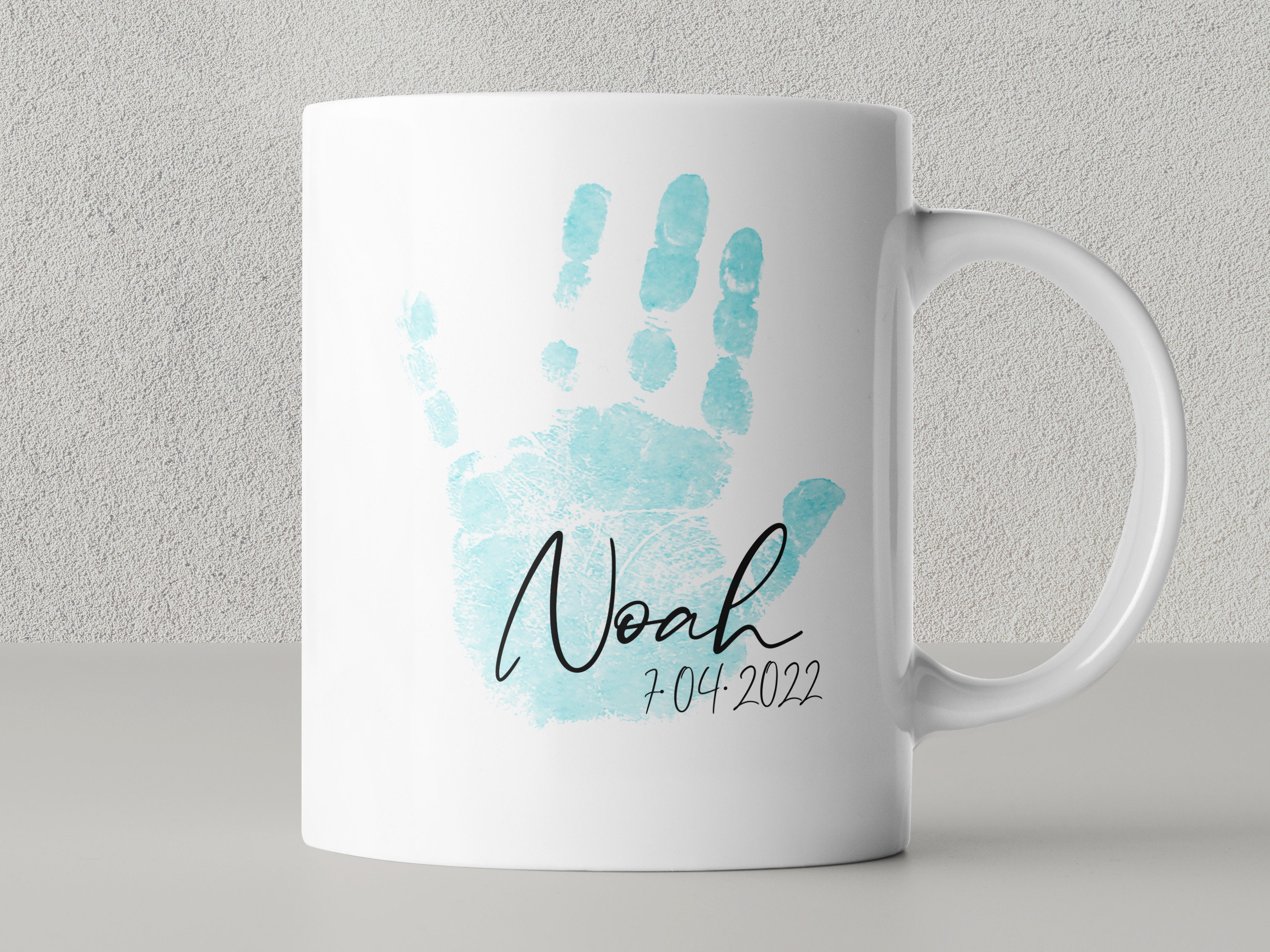 Baby Handprint Custom Mug, Personalized Mother's Day Gift sold by ...