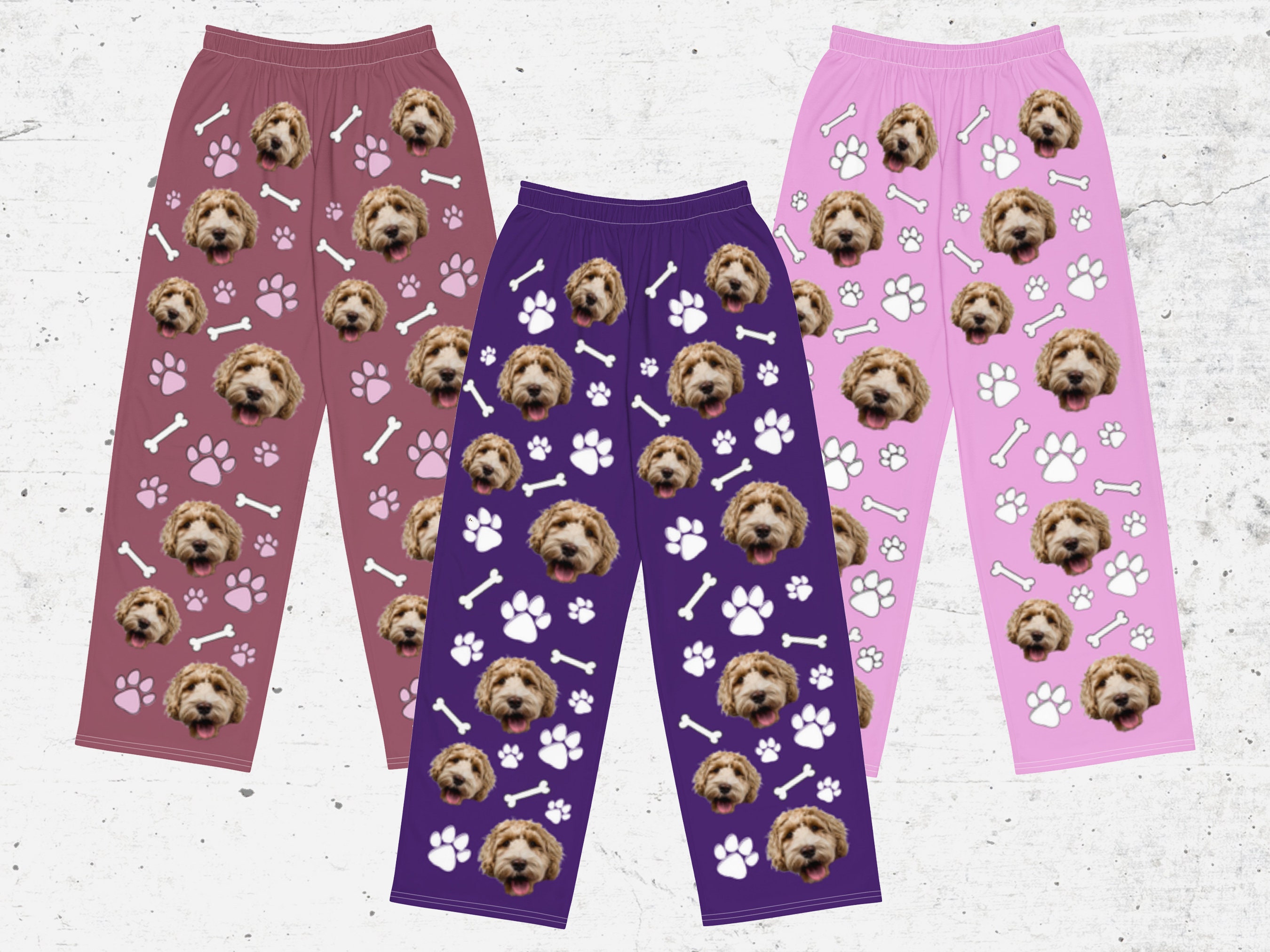 Custom Dog Pajama Pants Dog Face on Pajamas Personalized - Etsy