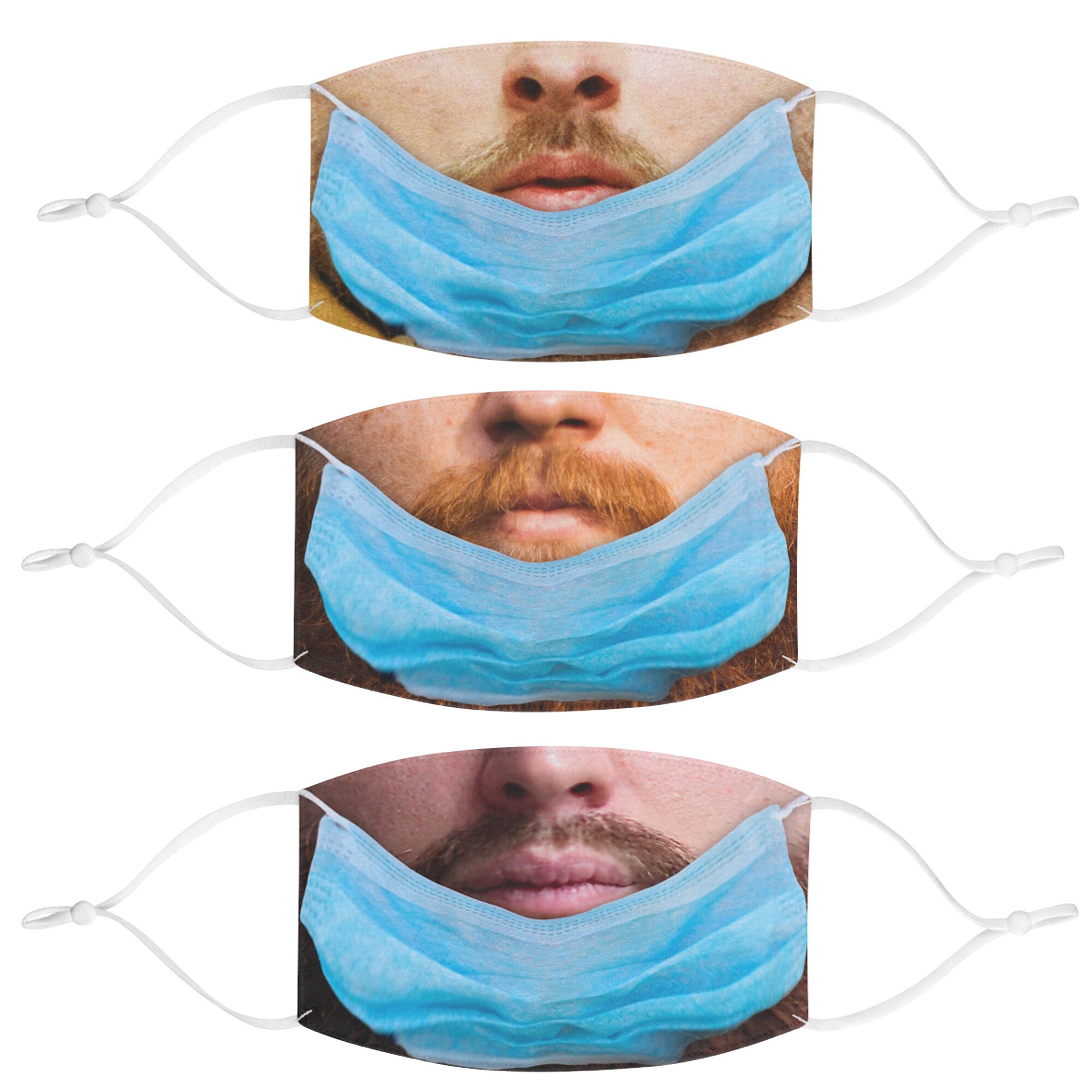 Mask Less Face Mask Prank Mask Funny Face Mask Pulled Down | Etsy