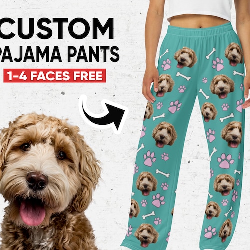 Custom Photo Pajama Pants Pet Dog Pajama Pants Personalized - Etsy