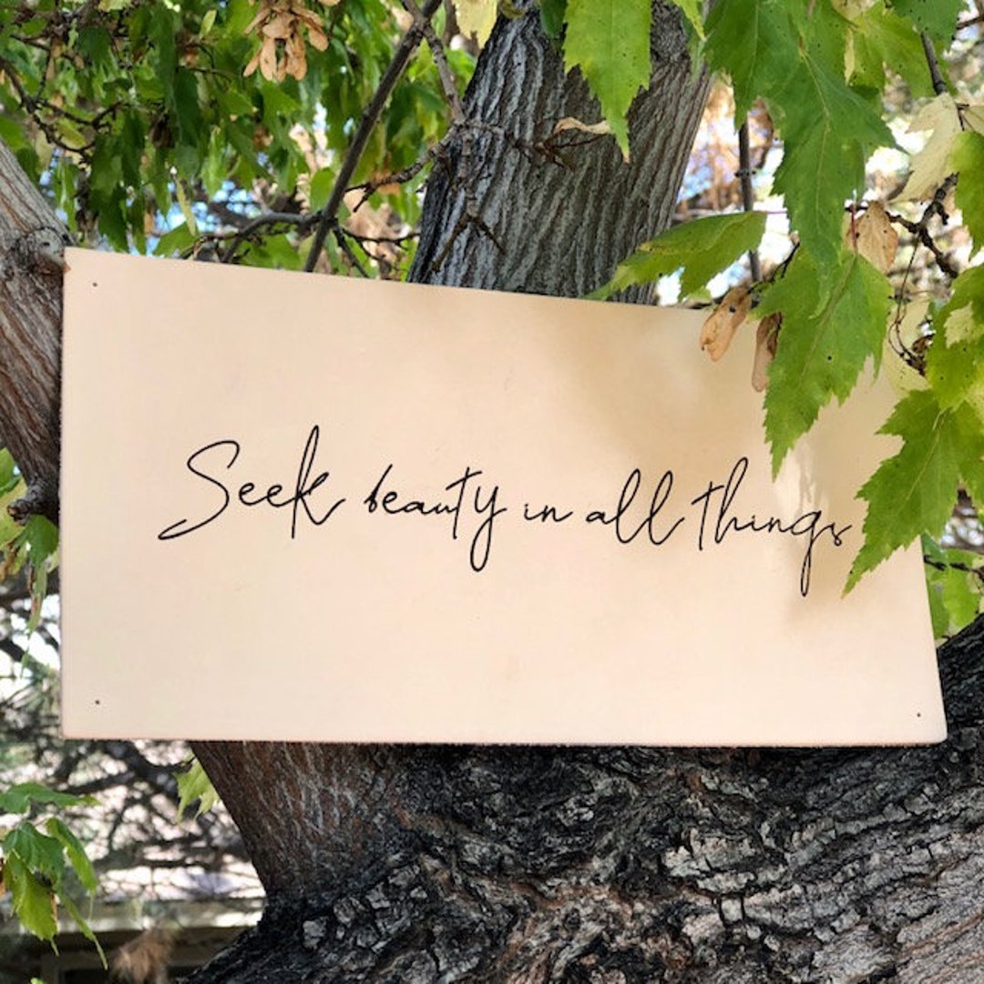 Customizable Leather Sign / Leather Quote Sign / Personalized Leather ...