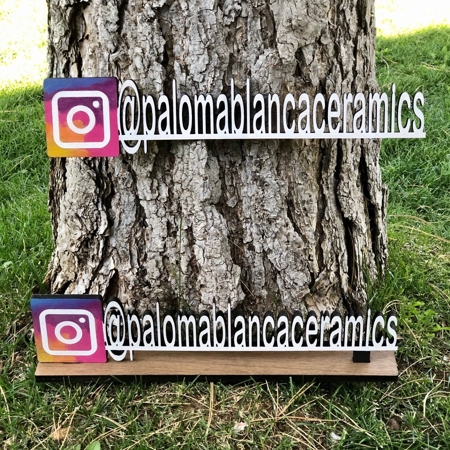 Social Media Handle Sign / Instagram Handle Sign / Hand | Etsy