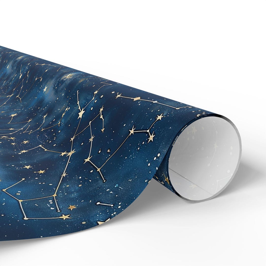 Astronomy Night Sky Wrapping Paper Celestial Wrapping Paper Star ...