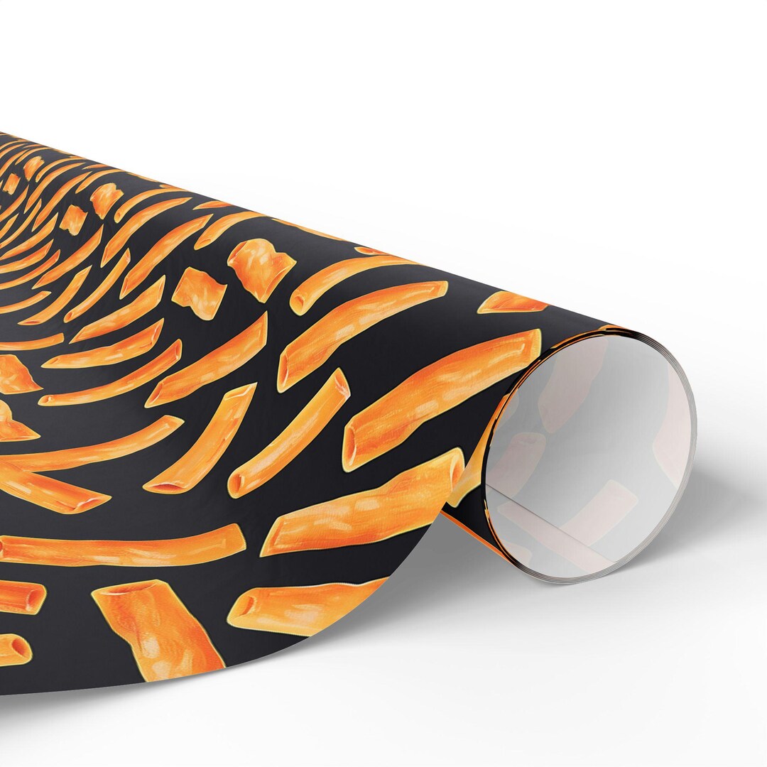 Funny Weird Macaroni Mac & Cheese Wrapping Paper Roll Gift Wrap Sheet ...
