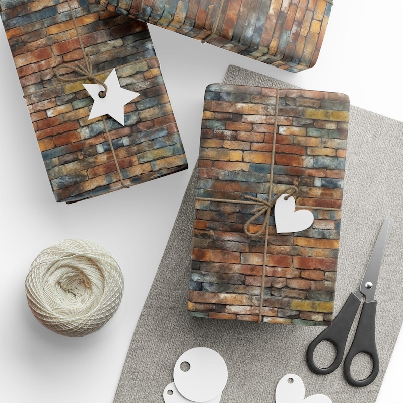 Brick Wrapping Paper - Etsy
