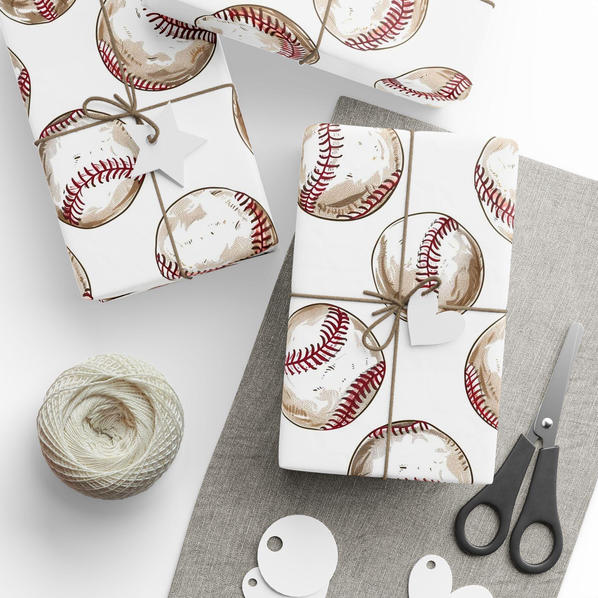 Baseball wrapping paper store