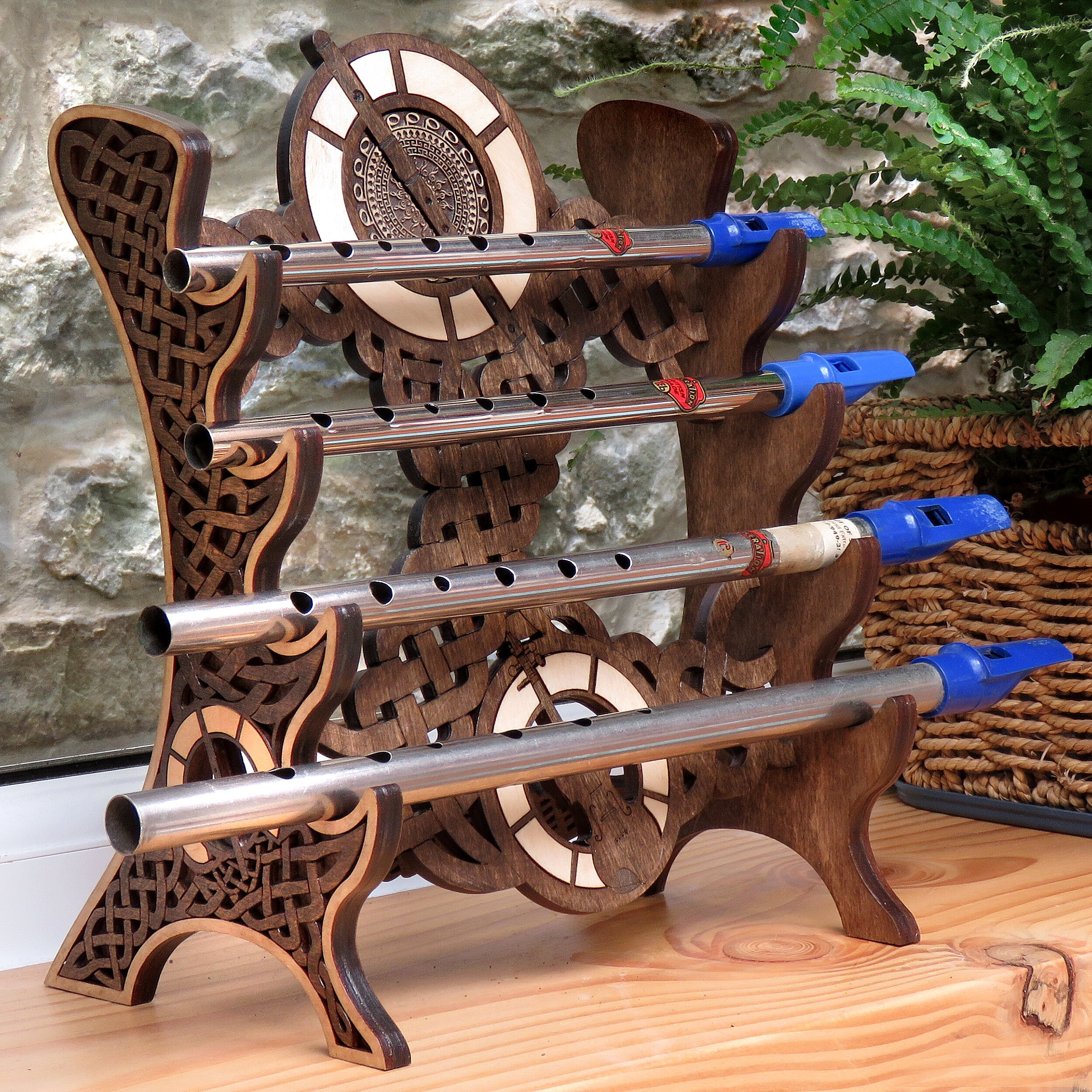 RUSTIC Wooden Rack for 4 Whistles or Flutes. - Etsy UK