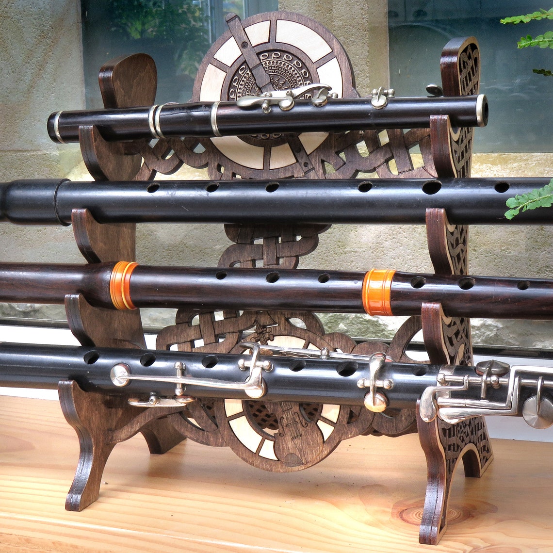 RUSTIC Wooden Rack for 4 Whistles or Flutes. - Etsy UK