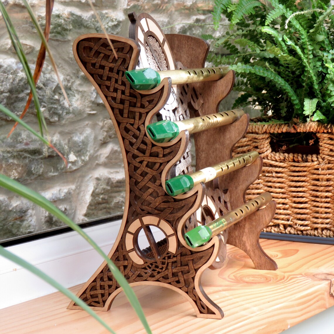 RUSTIC Wooden Rack for 4 Whistles or Flutes. - Etsy UK