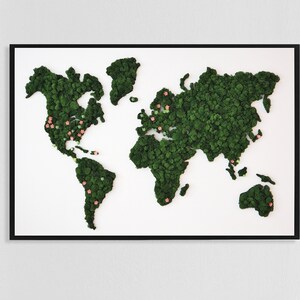 Personalized Moss World Map (places I've Been) - Etsy