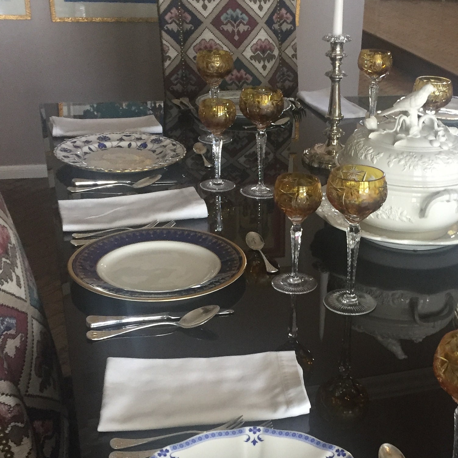 Vintage Royal Worcester “imperial Blue” Dinner Plate - Etsy