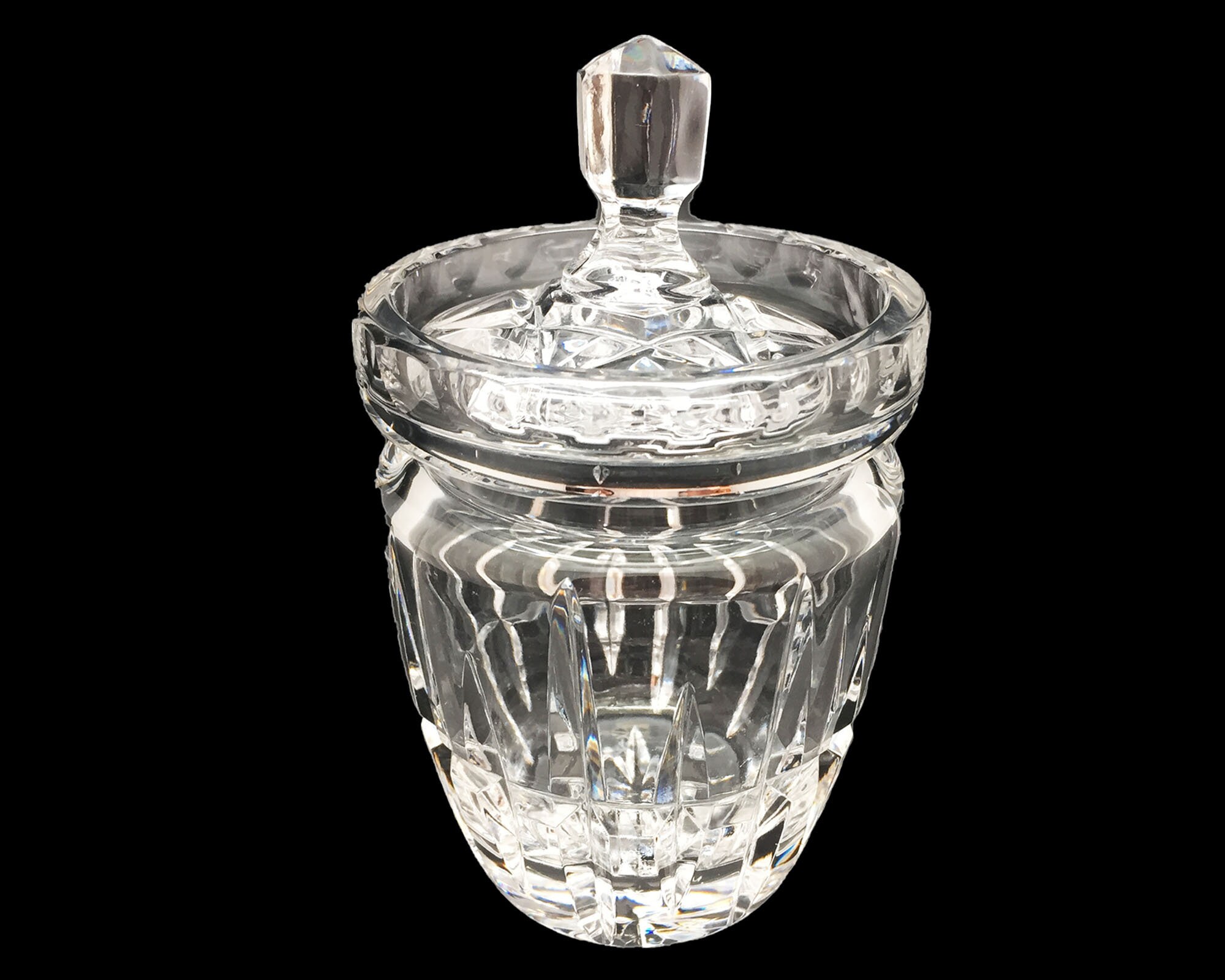 Vintage Ćeskći Cut Crystal Condiment or Jam Jar - Etsy