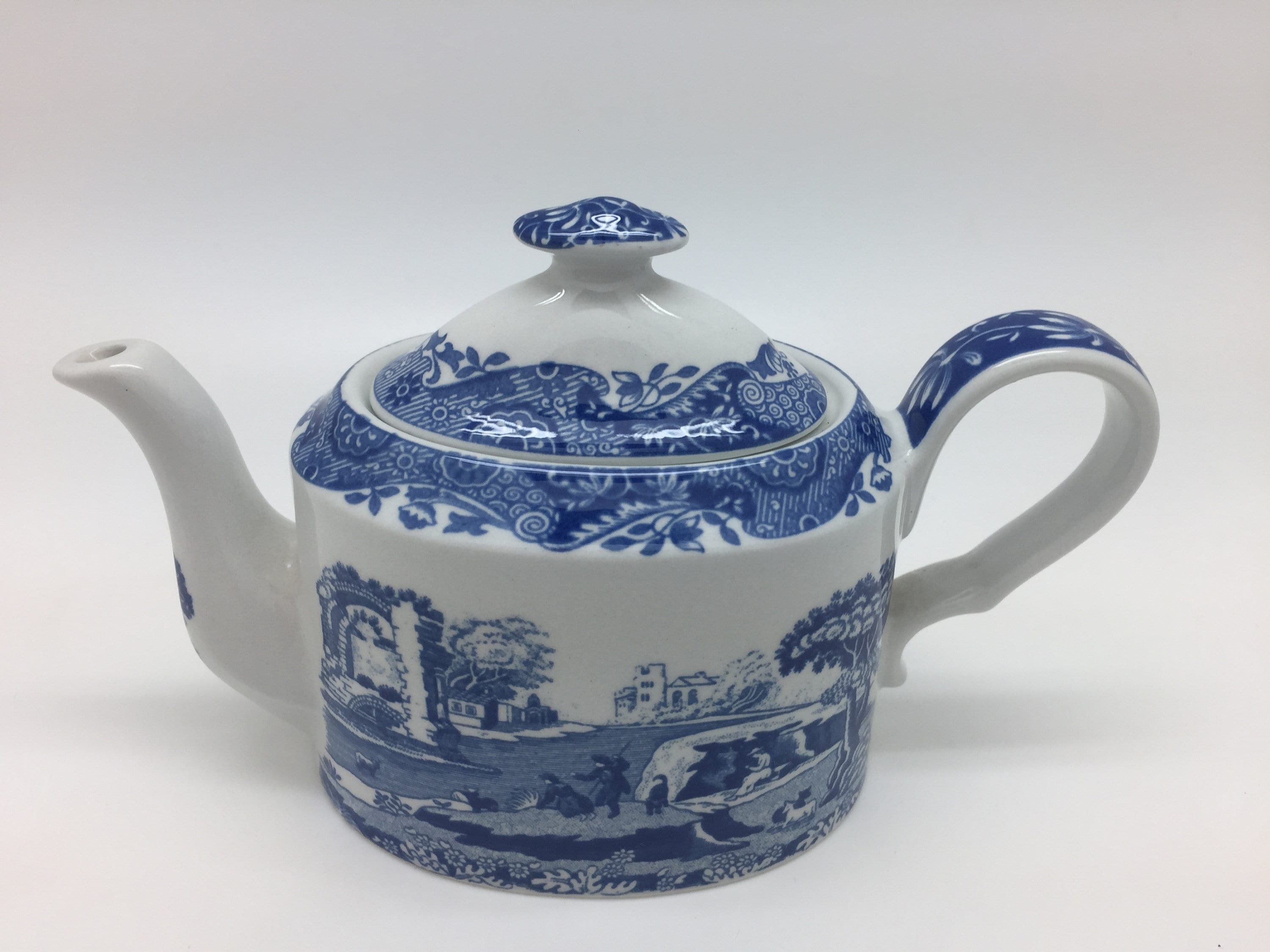 Vintage Spode Italian Miniature Teapot and Lid Blue Transferware - Etsy