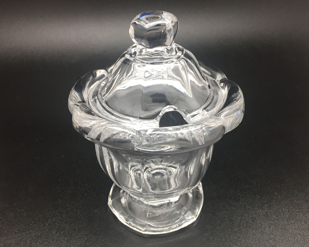 Vintage Crystal Condiment or Jam Jar - Etsy