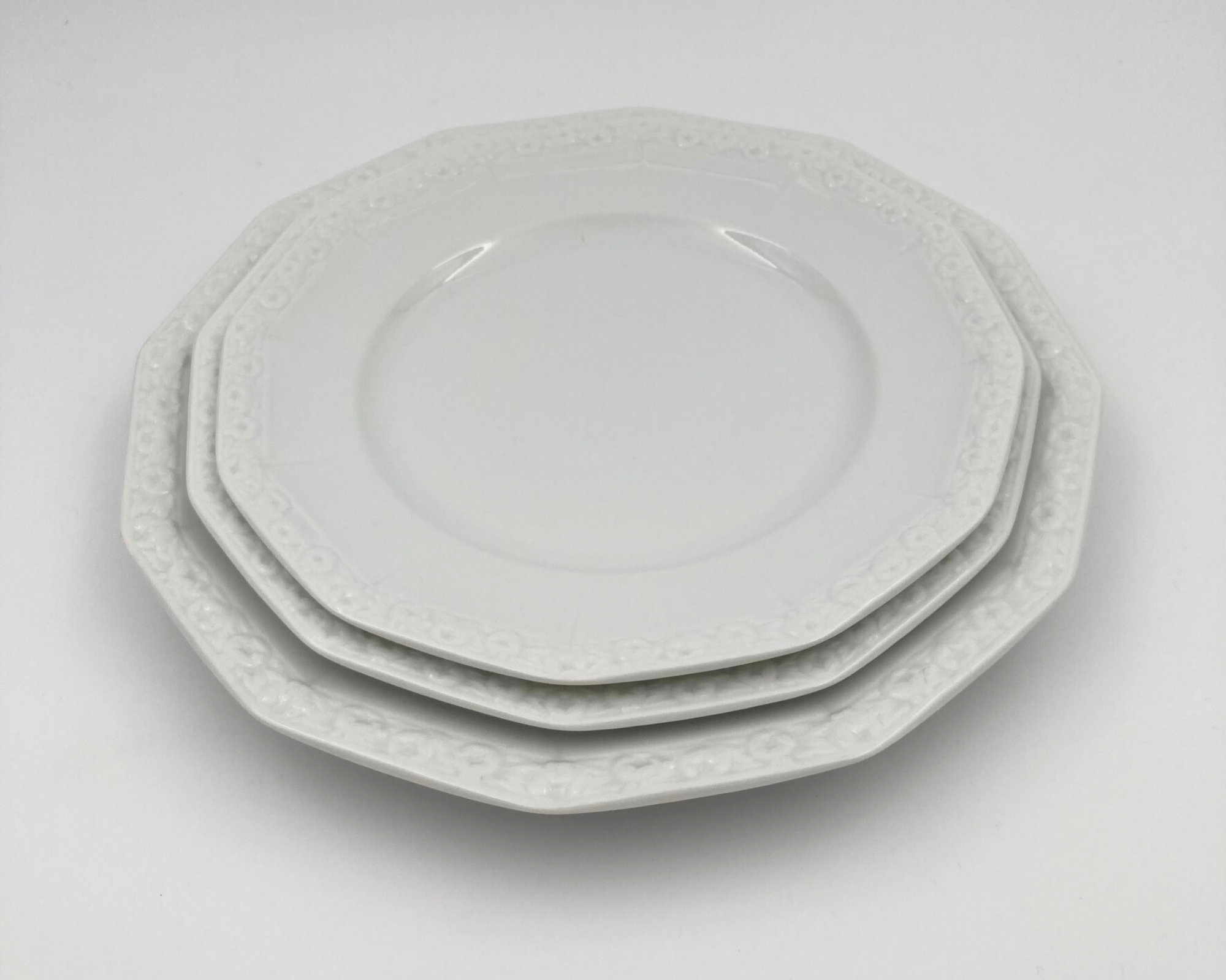 Vintage White Rosenthal Rose Collection “maria” Patterned Luncheon ...
