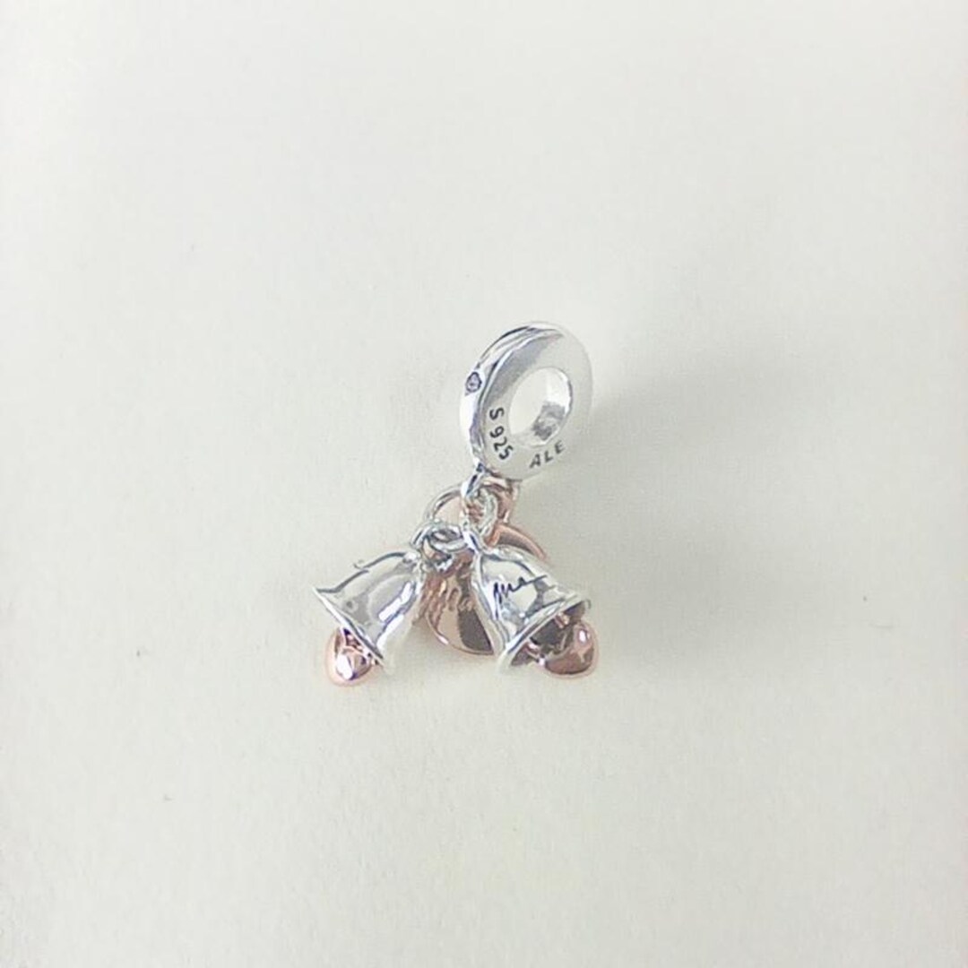 New Pandora Two-tone Wedding Bells Double Dangle Charm Ale S925 - Etsy