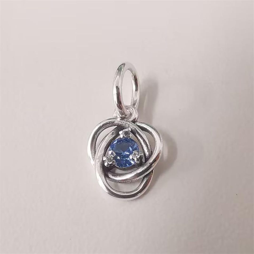Pandora March Birthstone Sea Aqua Blue Eternity Circle Dangle Charm - Etsy