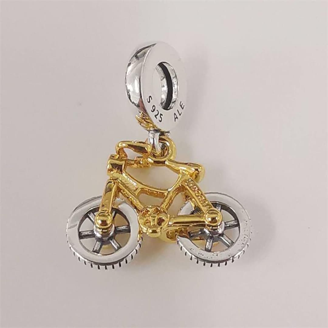 Pandora Two-tone Spinning Wheels Bicycle Dangle Charm - Etsy