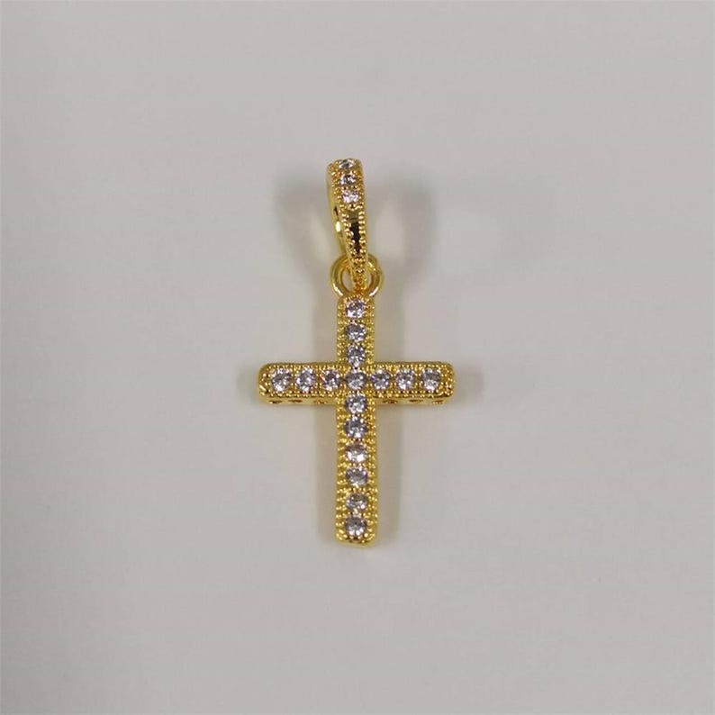 Pandora Gold Sparkling Cross Pendant Charm - Etsy