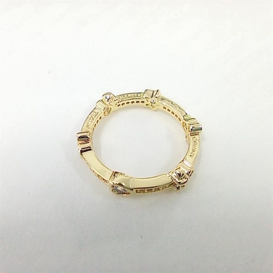 Pandora Mickey Mouse & Minnie Mouse Sparkling Eternity Gold Ring - Etsy