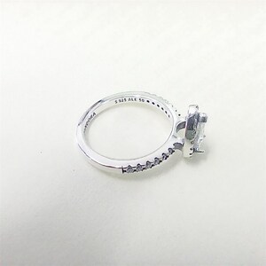 Pandora Sparkling Pear Halo Silver Ring - Etsy
