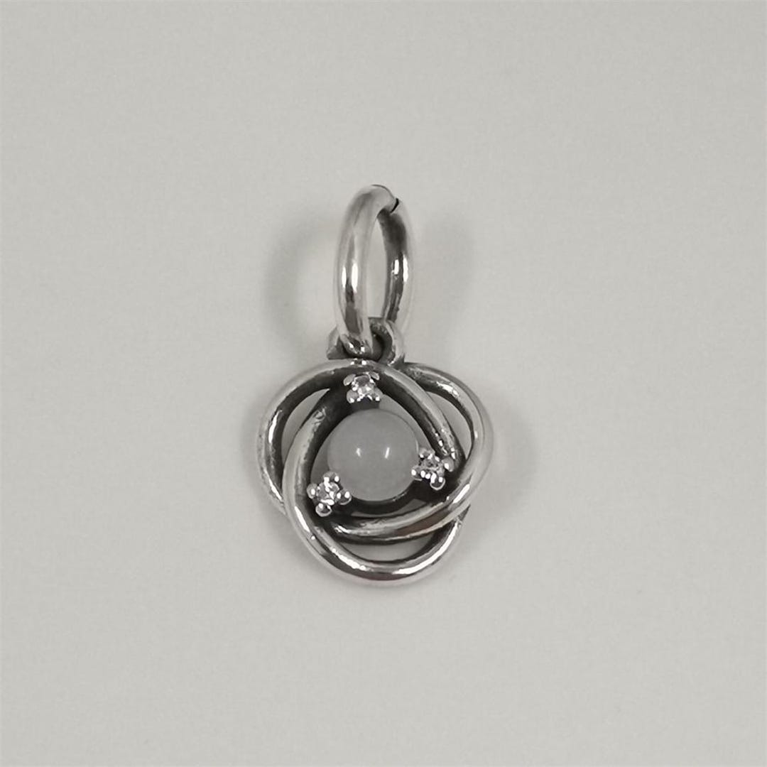 Pandora June Birthstone White Eternity Circle Dangle Charm - Etsy