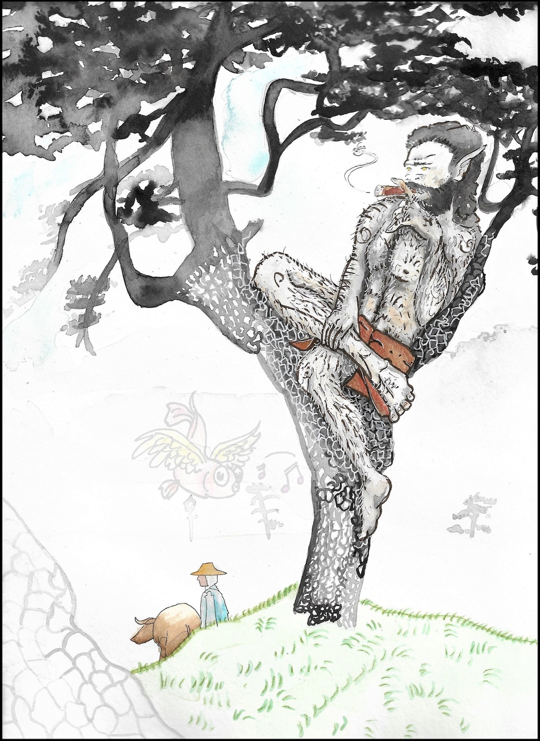 Filipino Mythical Creature: Kapre, Tagalog, Filipino Art, Halloween ...